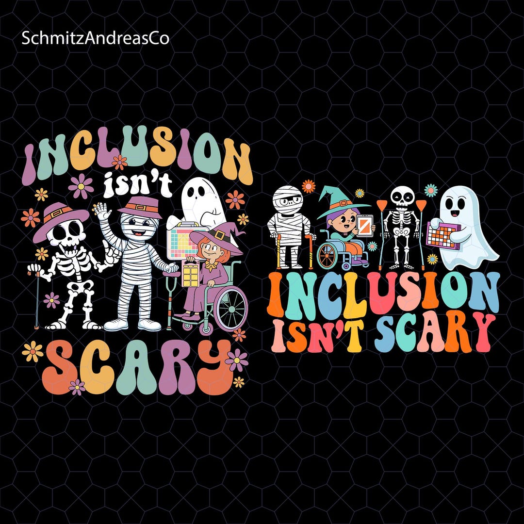 Inclusion Isn't Scary Png, Skeleton Ghost Png, Cute Halloween Png, SLP ...