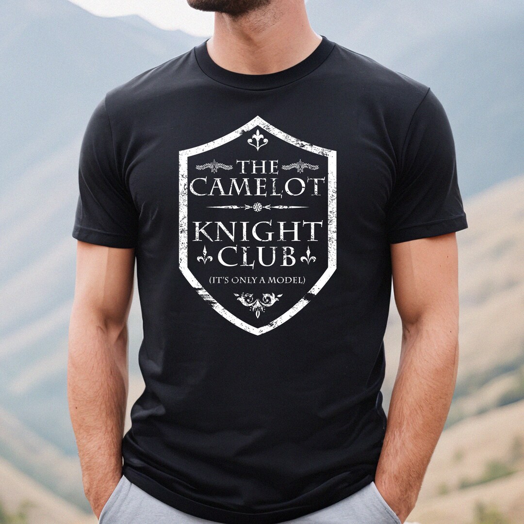 Monty Python and the Holy Grail Camelot Knight Club Logo Tee White Font ...