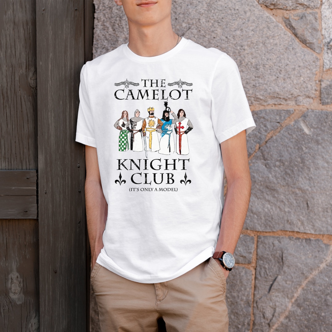 Monty Python and the Holy Grail Knight Club Tshirt- Black Font | Funny ...