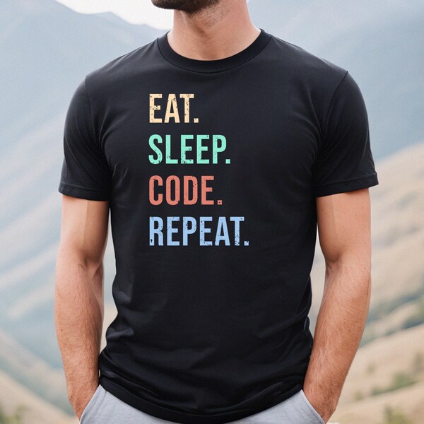 Eat Sleep Code Shirt Etsy
