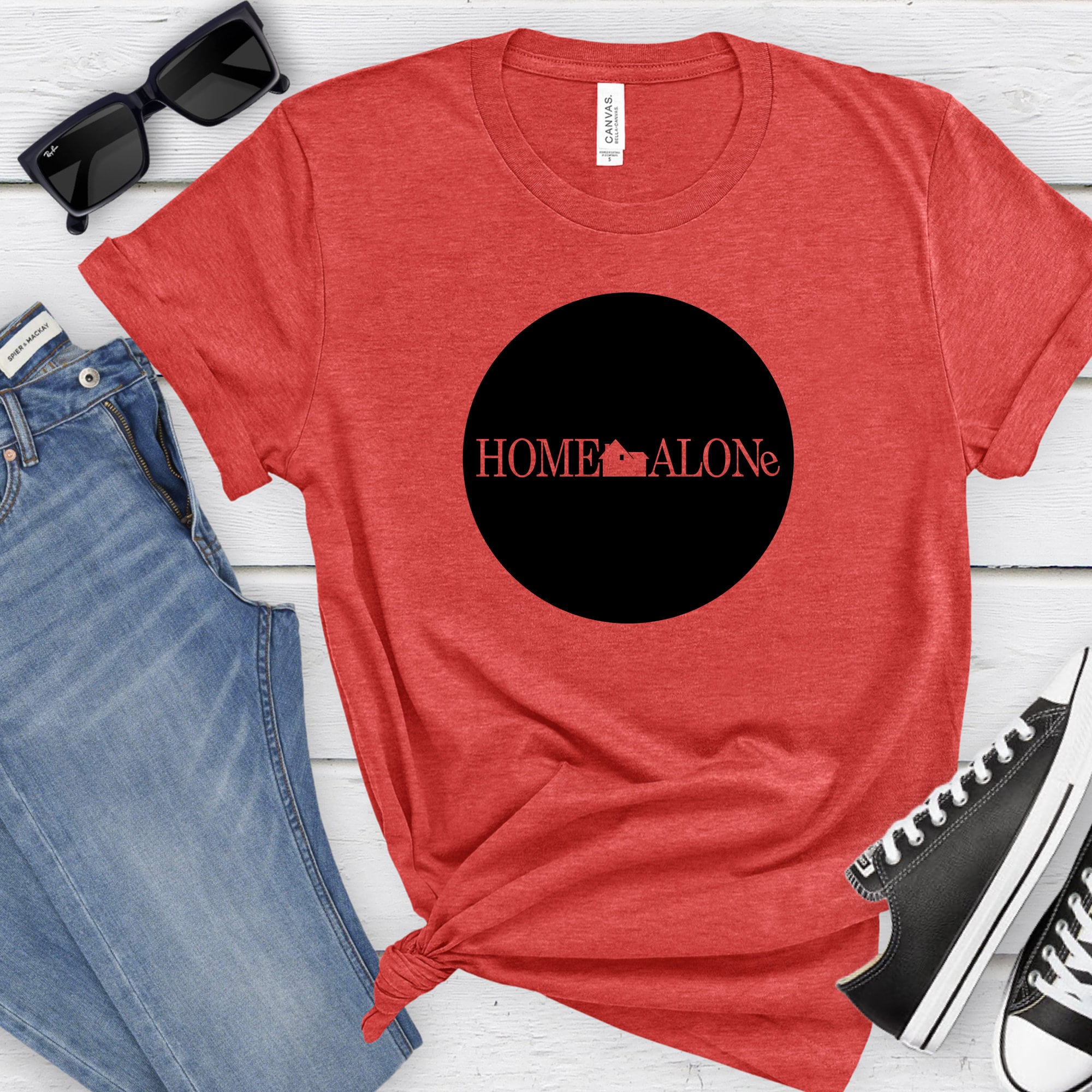 Home Alone Movie Logo T-shirt -black | Home Alone Movie Quote Tee ...