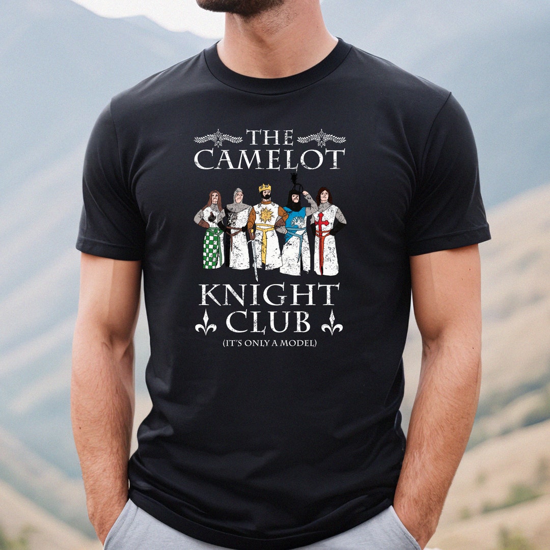 Monty Python and the Holy Grail Knight Club Tshirt- White Font | Monty ...