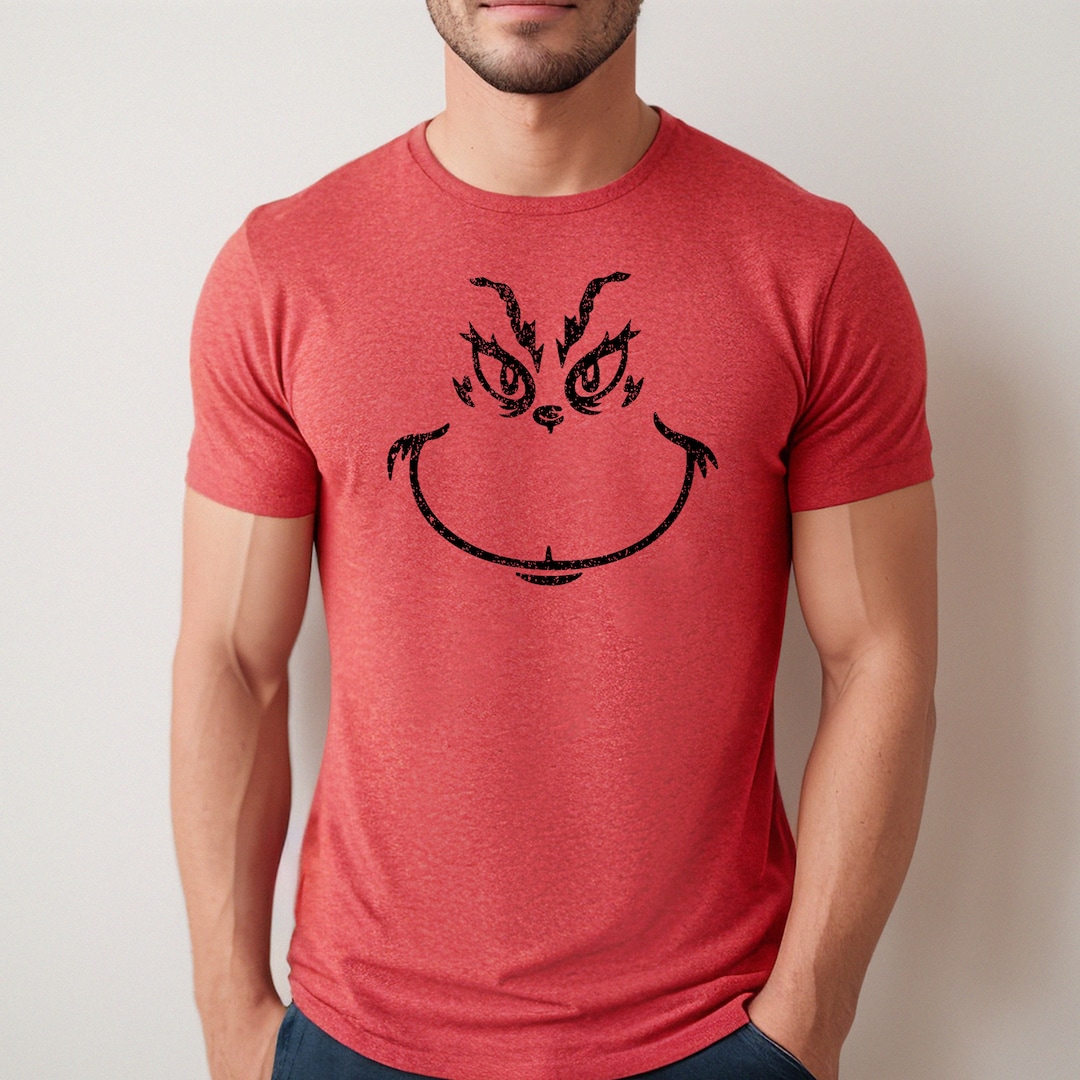 Grinch Smiling Shirt | Funny Grinch T-shirts | Christmas Grinch Shirt ...