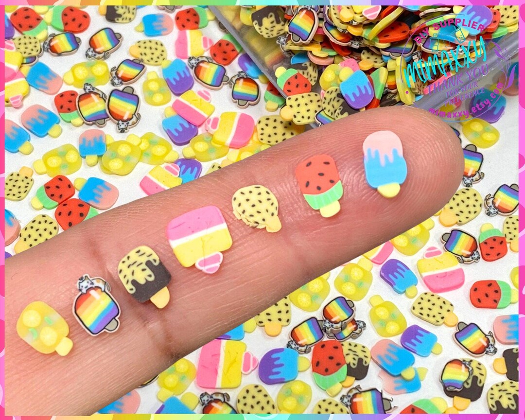 5mm POPSICLE / Candies/ Polymer Clay Slices / Resin Art / Nail Art ...