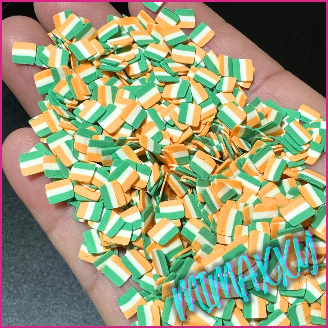 Irish Flag 5mm, Polymer Clay, Patrick, St. Paddy's Day, Leprechaun ...