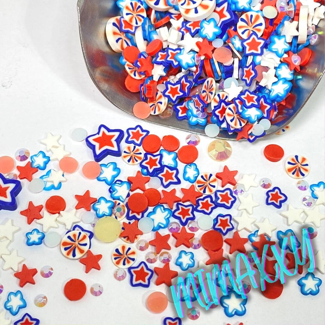 USA Fireworks 5mm / Polymer Clay Slices, Crafts, Tools, Not Edible ...