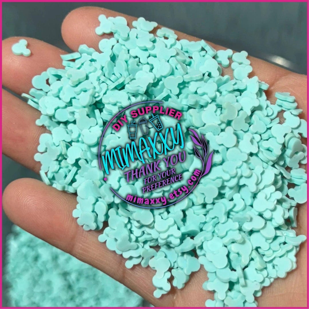 5mm Aqua Mouse Head , Sprinkle, Slime, Polymer Clay Slices, Fake Bake ...