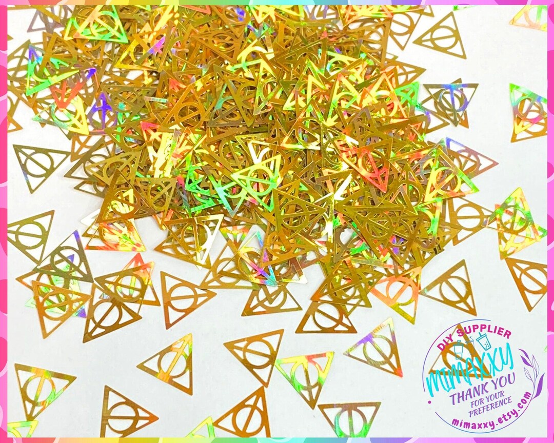 10mm Holographic Deathly Triangles, Shaped Glitter, Chunky Glitter Mix ...