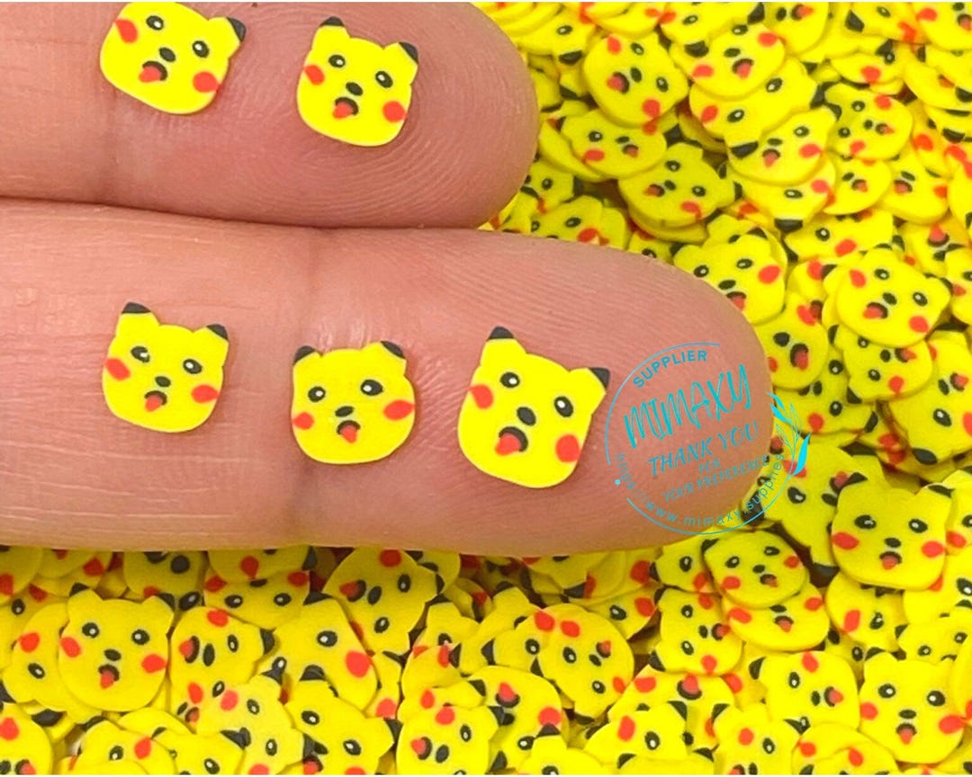 5mm Pika Chu Ball/ Polymer Clay Slices / Resin Art / Nail Art / Snow ...