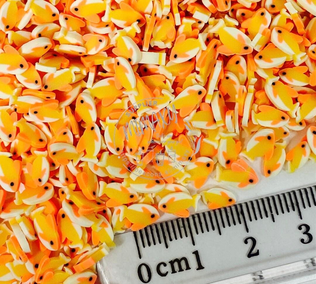 5-7mm Glod Fish Polymer Clay Slices / Goldfish / Ocen / Sea / Resin Art ...