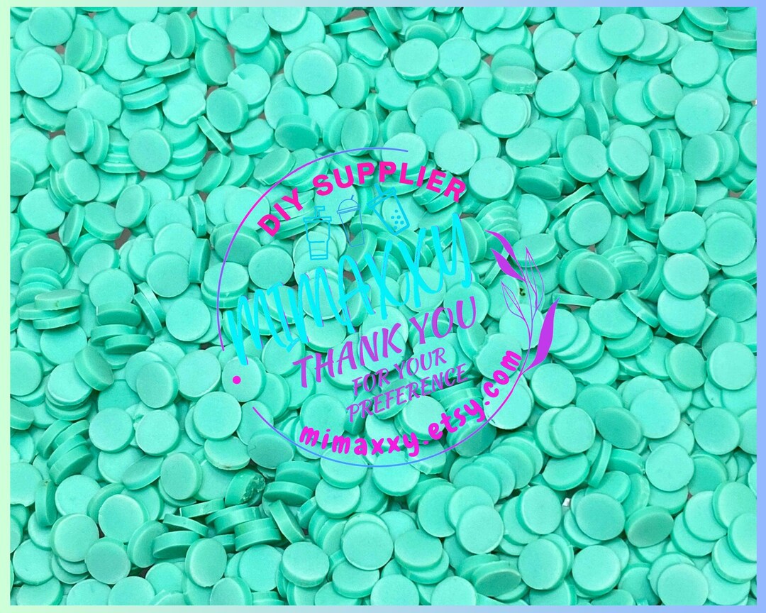 5mm Evergreen Chip Polymer Clay Round Circles, Fake Sprinkles, Not ...