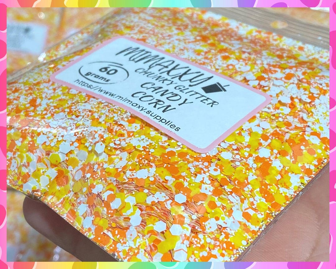 CANDY CORN, HALLOWEEN, Shaped Glitter, Chunky Glitter Mix, Cosmetic ...