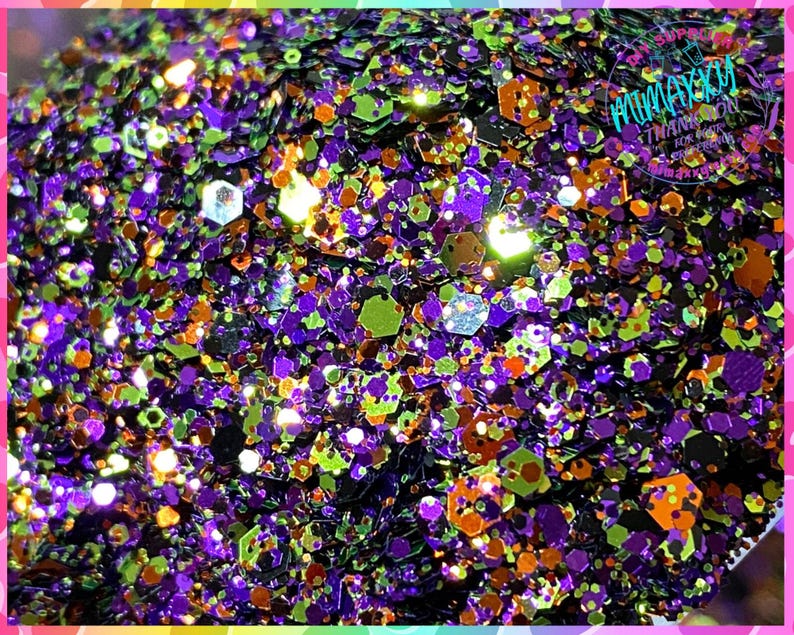 SPELL BOOK, Witches Brew, Shaped Glitter, Chunky Glitter Mix, Cosmetic ...