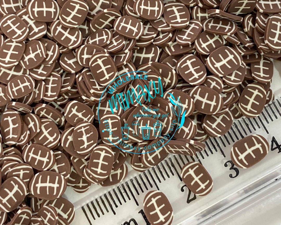 5mm FOOTBALL American /soccer, Sprinkle/ Polymer Clay Slice Slices Fake ...