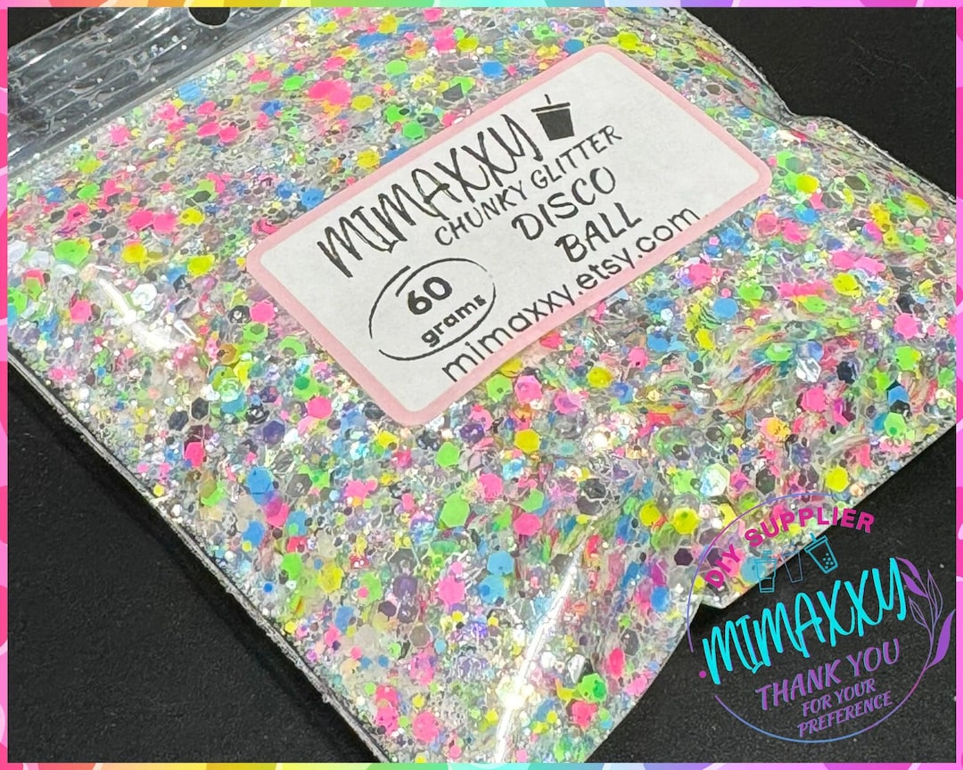 DISCO BALL, Shaped Glitter, CHUNKY Glitter Mix, Cosmetic Glitter,nail ...