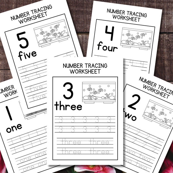 Number Tracing - Etsy