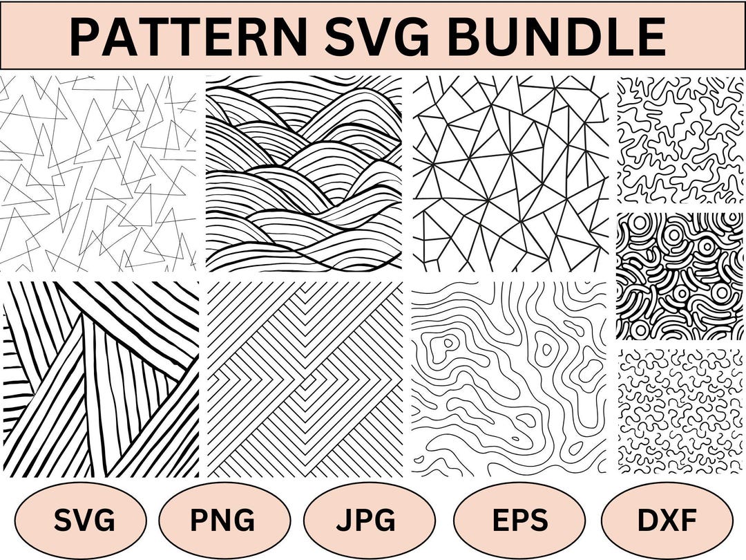 Geometric Patterns SVG Bundle: Floral, Seamless, Background (digital ...