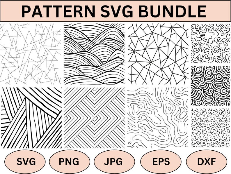 Geometric Patterns SVG Bundle: Floral, Seamless, Background (digital ...