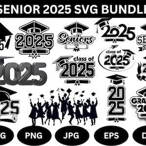 Senior 2025 SVG Bundle: Graduation Shirt Design (digital Download) - Etsy