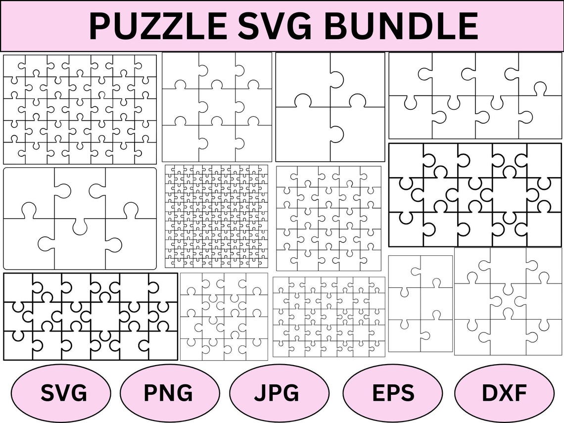 Puzzle Svg Templates,puzzle Cutting Files,puzzle Piece Svg,puzzle Cut ...