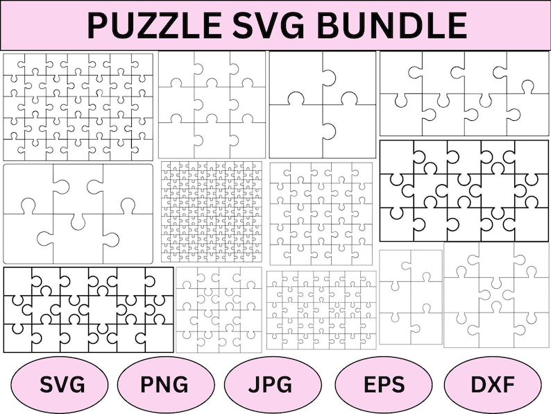 Puzzle Svg Templates,puzzle Cutting Files,puzzle Piece Svg,puzzle Cut ...