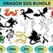 Dragon Graphics SVG Bundle: Silhouette Cut Files (digital Download) - Etsy