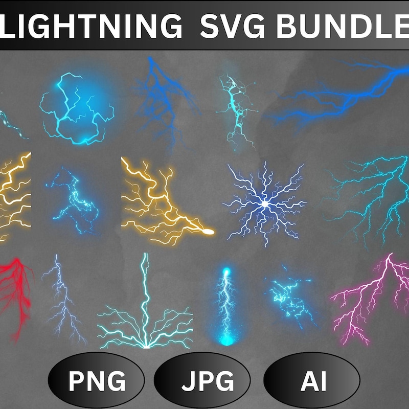 Lightning Bolt Svg - Etsy