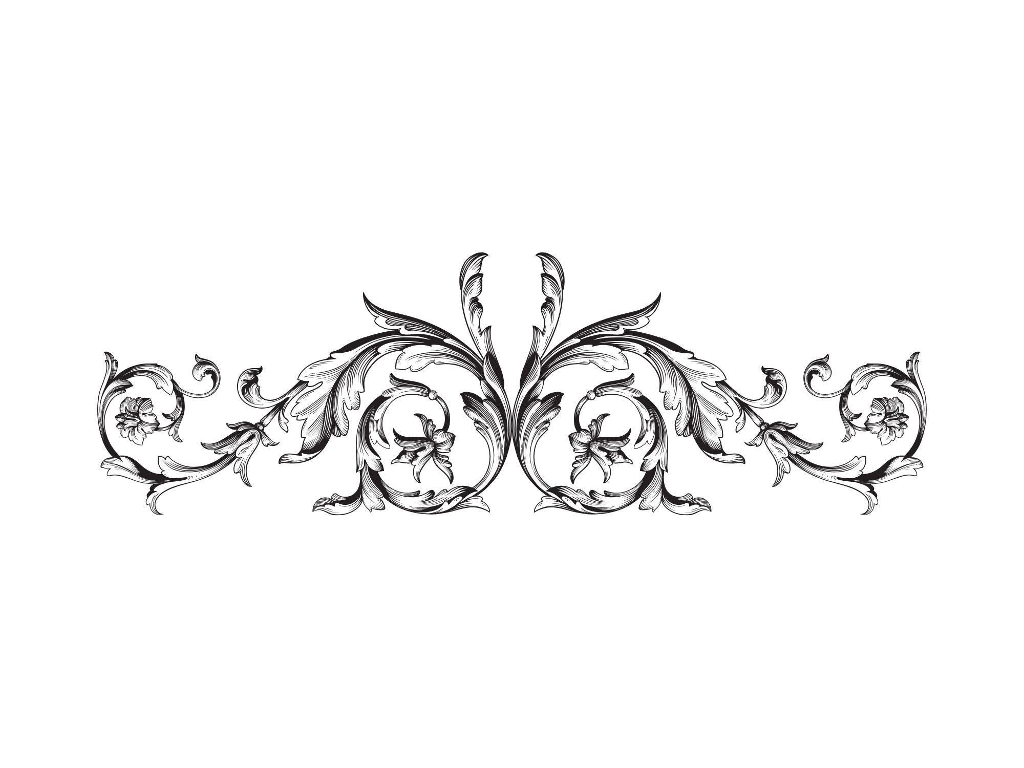 Filigree Scroll SVG Bundle: Laser Engraving Design (digital Download ...