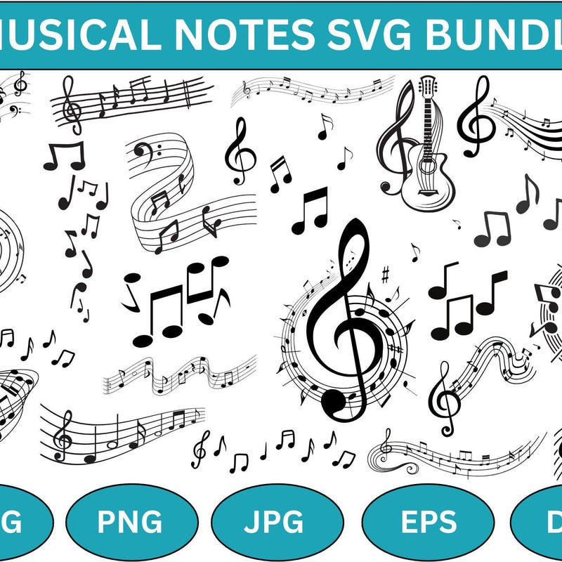 Music Notes Svg - Etsy