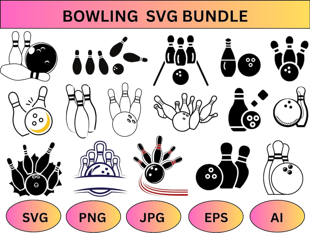 Bowling SVG Bundle,bowling Svg,bowling SVG Cut Files for Cricut,bowling ...
