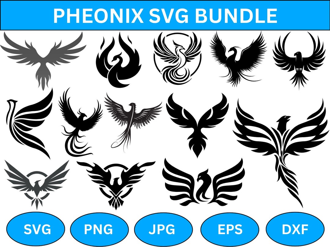 Phoenix SVG Bundle,phoenix Bird Svg,phoenix Clipart,phoenix SVG Cut ...
