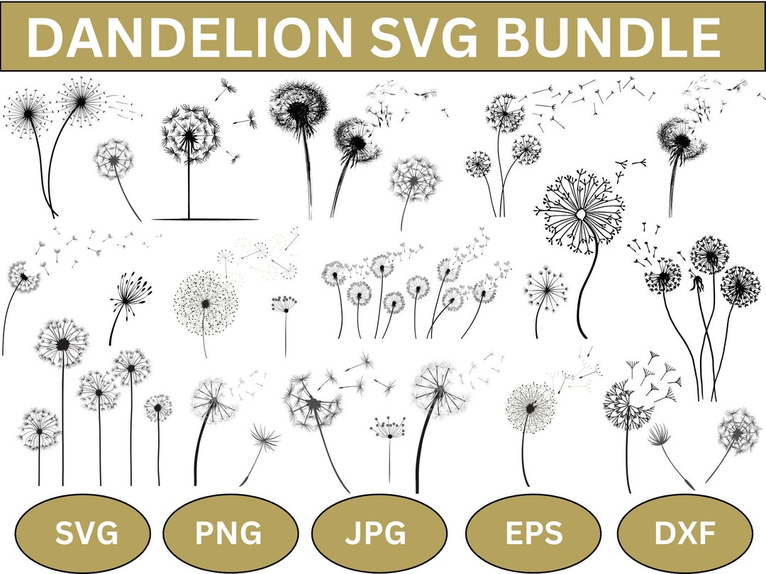 Dandelion Svg Bundle,dandelion Svg,dandelion SVG Cut Files for Cricut ...