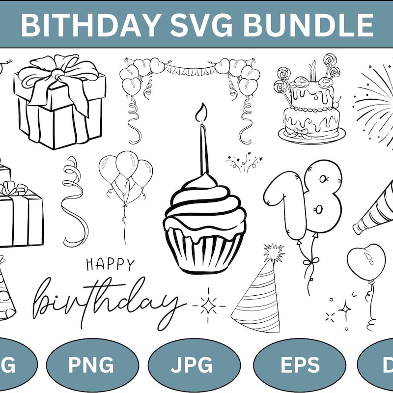 Birthday Whimsical Doodle - Etsy