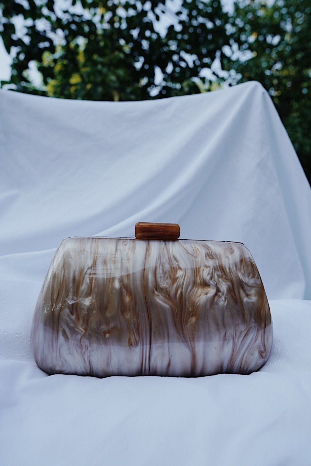Abstract Marble Clutch, Neutral Bridal Wedding Clutch, Champagne Pearl ...