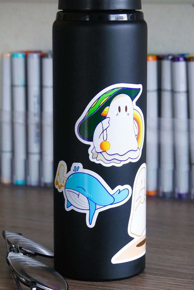 Cute Ghost Sticker Set! || Ghost, Aesthetic Vinyl Sticker Set || Cute ...