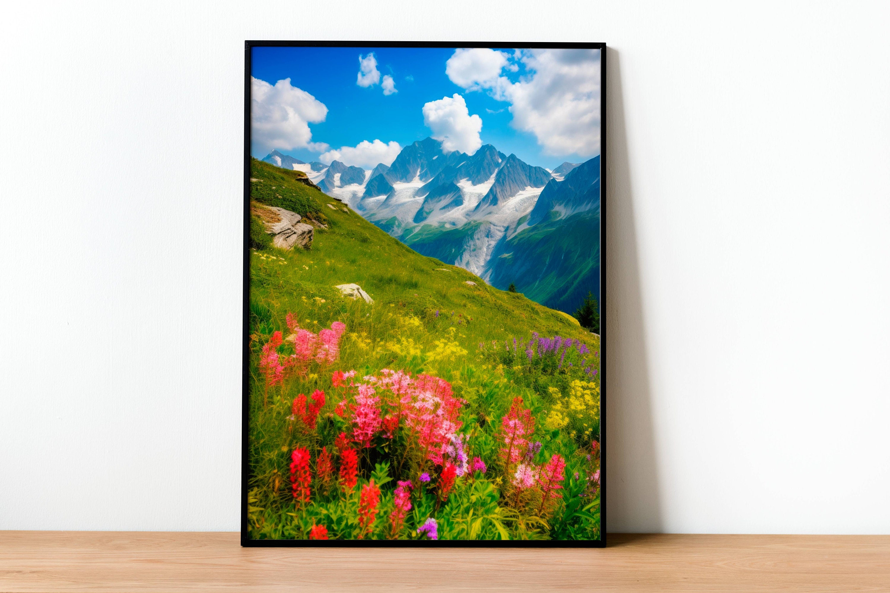 Swiss Alps Poster Nature and Travel Prints Switzerland Print Mountain ...