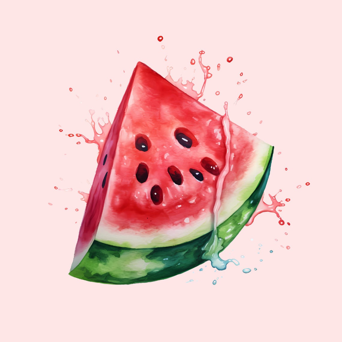 90 Watermelon Watercolor Clipart Bundle Collection Instantly - Etsy