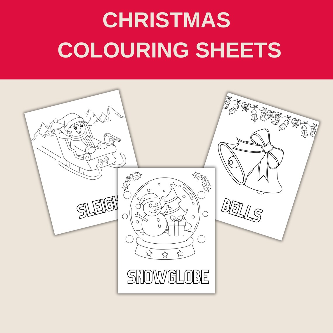 Christmas Printable, Christmas Colouring In, Colouring Worksheets for ...