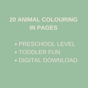 20 Animal Printable Colouring Pages for Kids, Preschoolers, Colouring ...