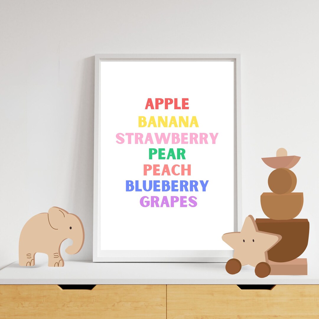 Rainbow Fruit Poster, Fruit Educational Poster, Classroom Decor ...