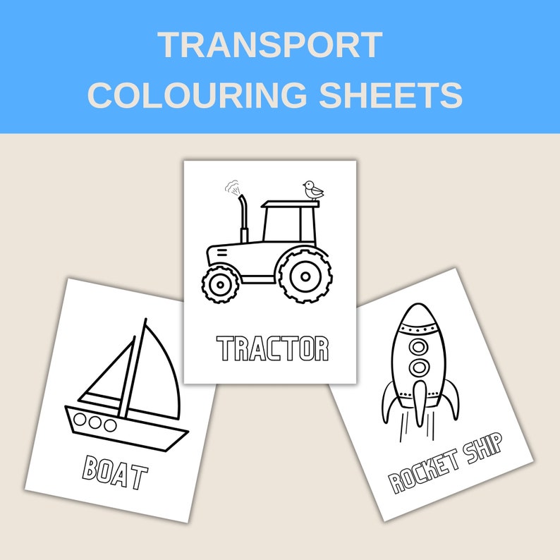 Transport Printable, Transport Colouring In, Colouring Worksheets for ...