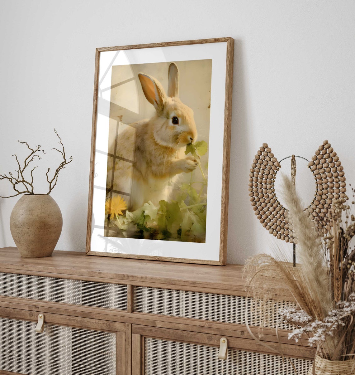 Home Decor Wall Art Bunny Living Room Wall Decor Print Bedroom Painting ...