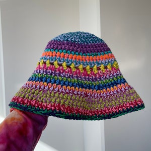 Chunky Multi Colored Bucket Hat 002 - Etsy