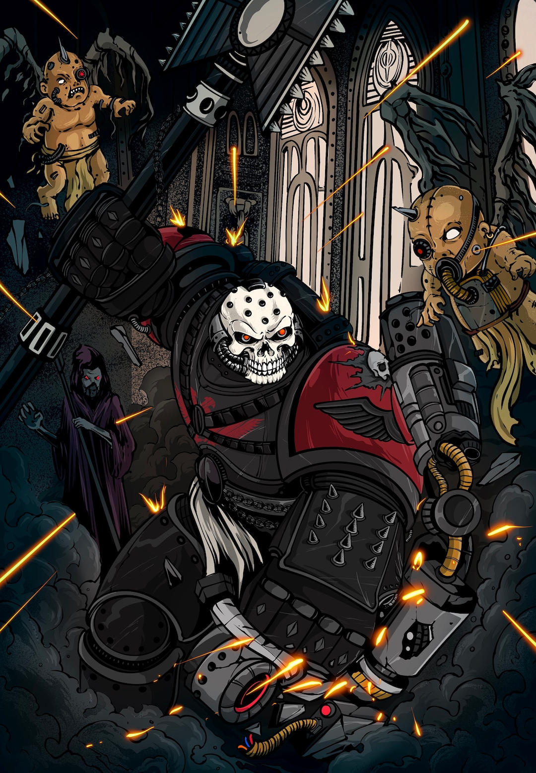 Chaplain Rafael of the Blood Angels Chapter Premium Gloss - Etsy