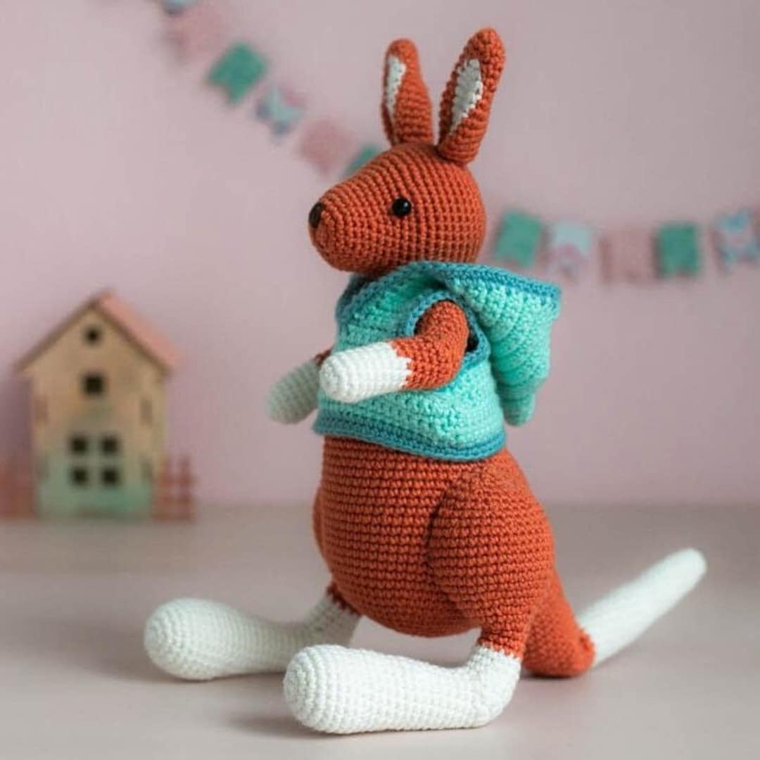 Kangaroo Crochet Amigurumi Pattern Step-by-step Instructions Instant ...