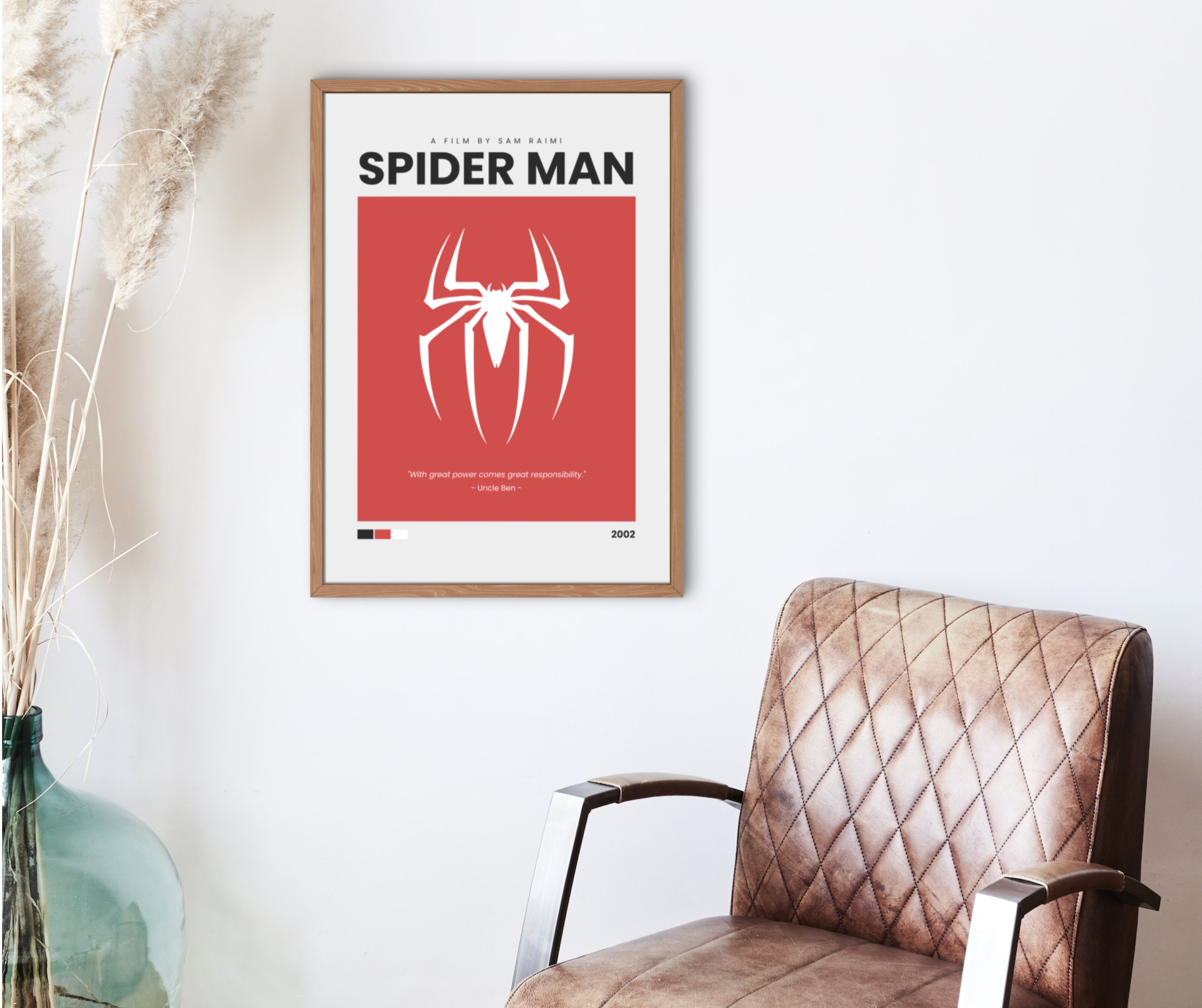 Spiderman 2002 Movie Quote Poster Minimalist Design Wall - Etsy