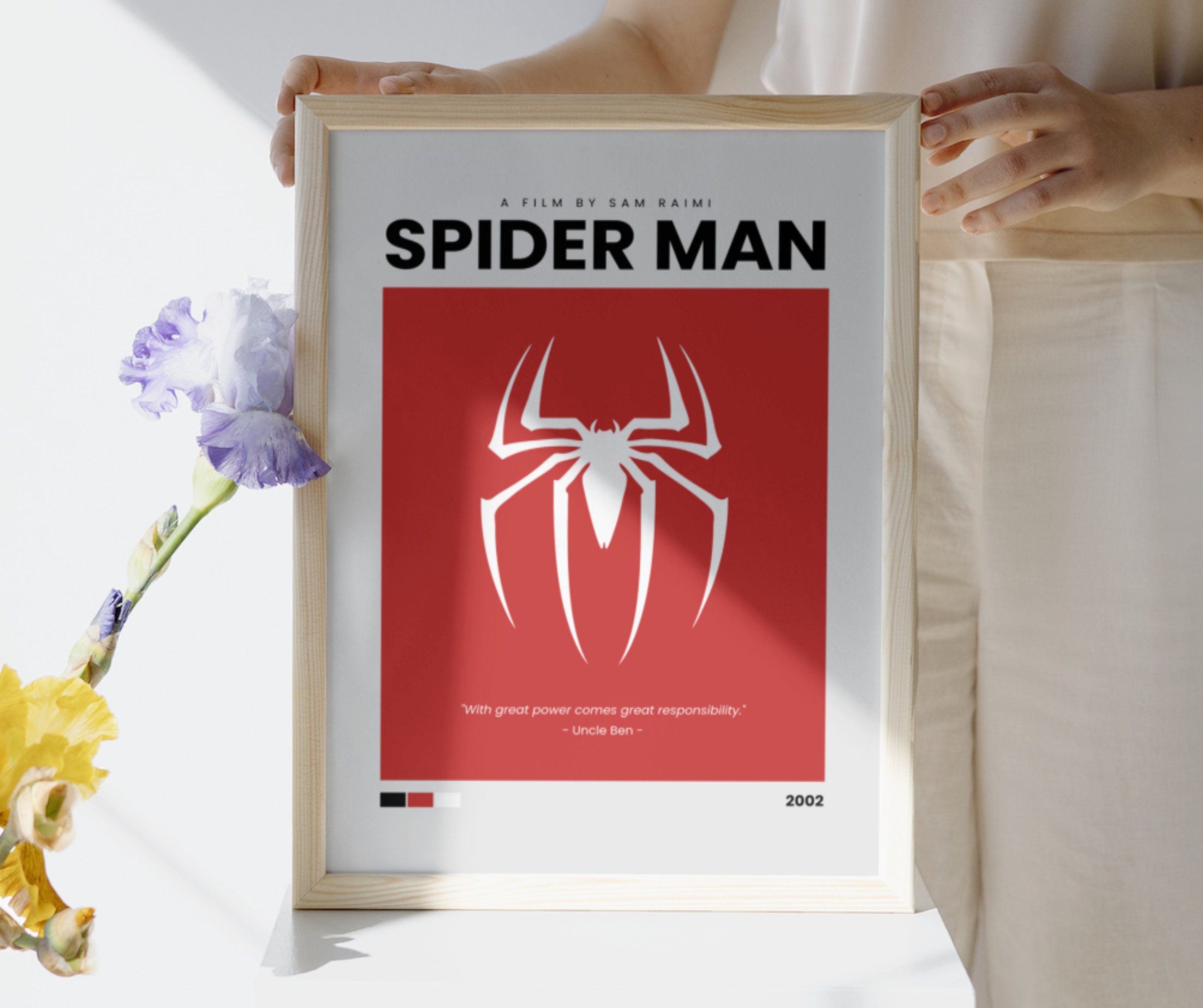 Spiderman 2002 Movie Quote Poster Minimalist Design Wall - Etsy