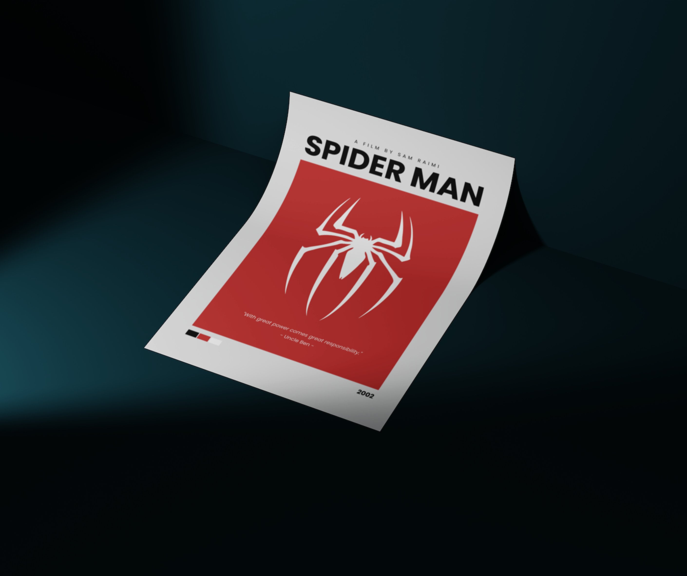 Spiderman 2002 Movie Quote Poster Minimalist Design Wall - Etsy