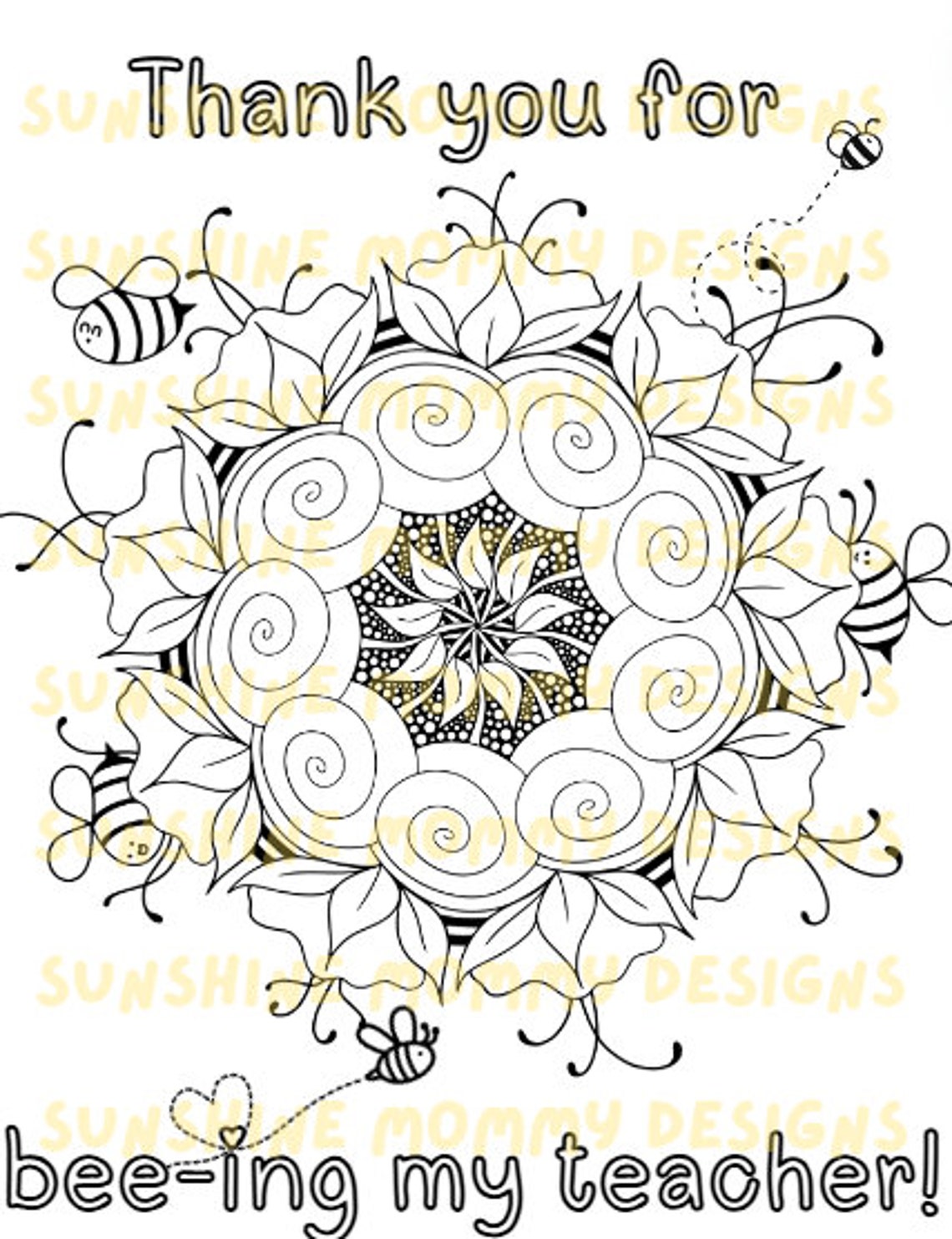 Teacher's Appreciation Coloring Sheet - Etsy