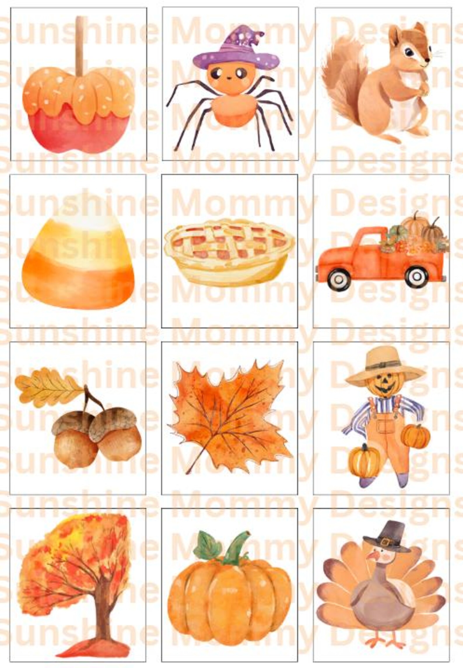 Fall Bingo for Preschoolers PDF - Etsy